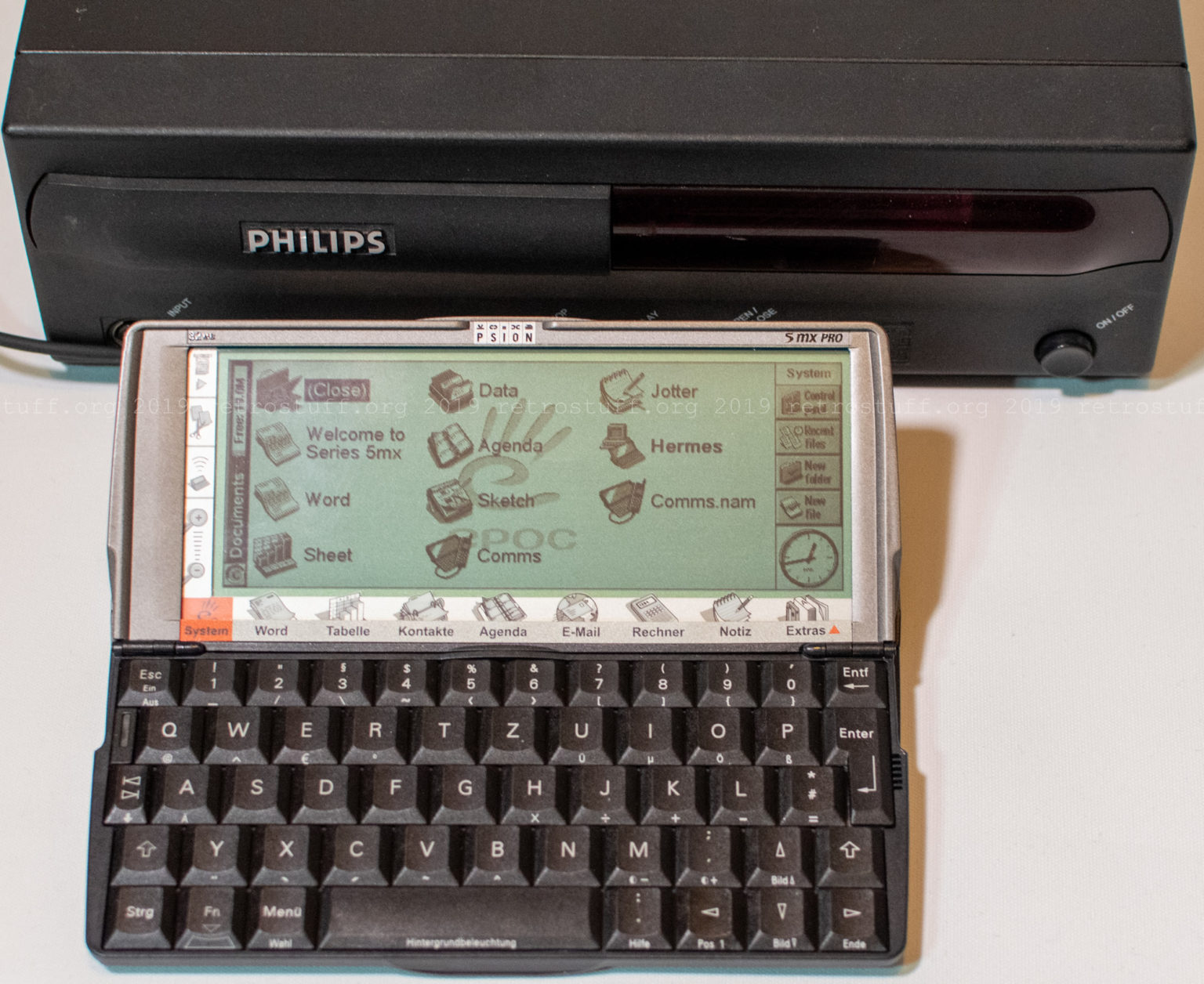 Serial Terminal on Psion Serie 5mx Pro - retrostuff