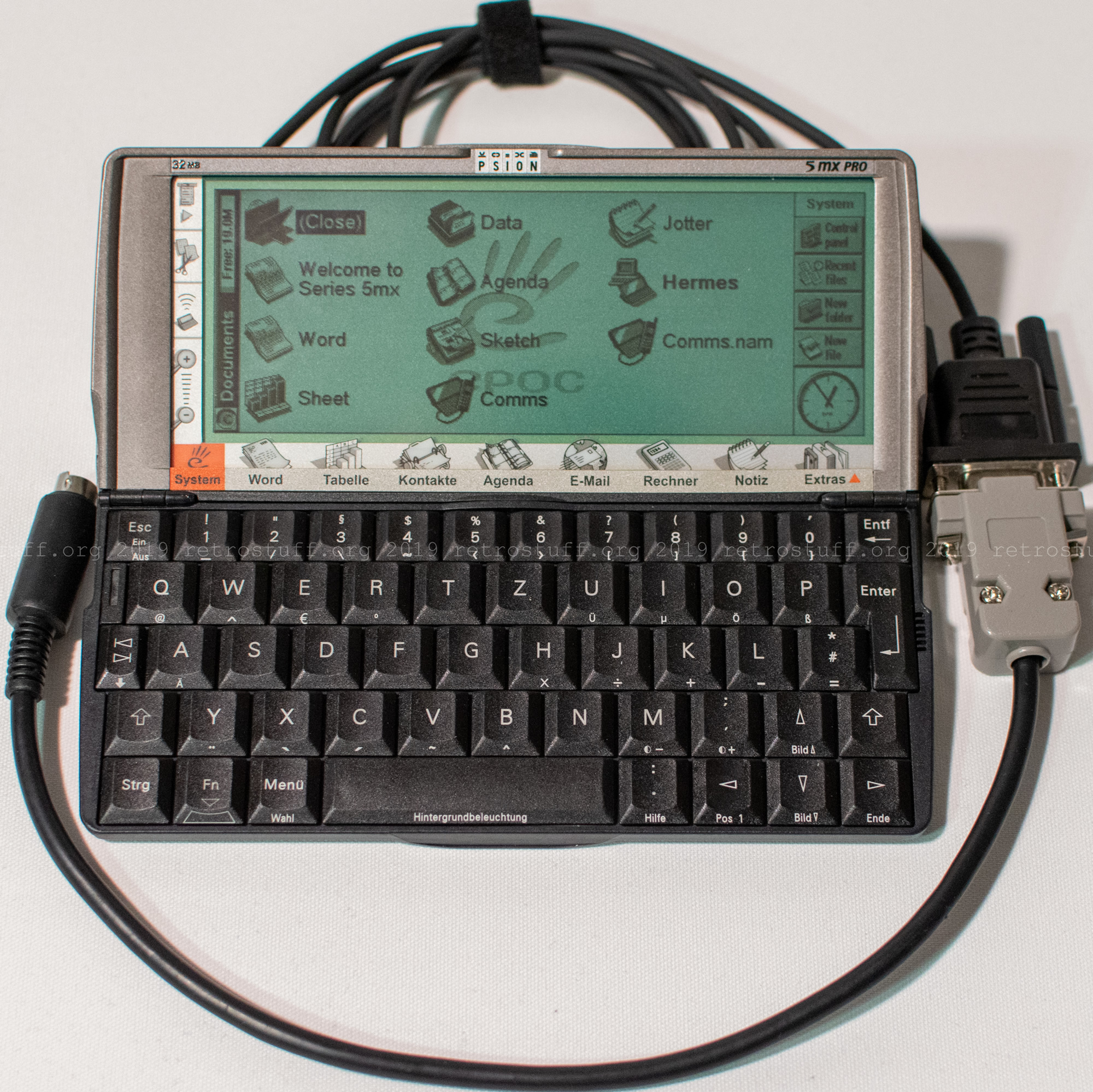 Serial Terminal on Psion Serie 5mx Pro - retrostuff